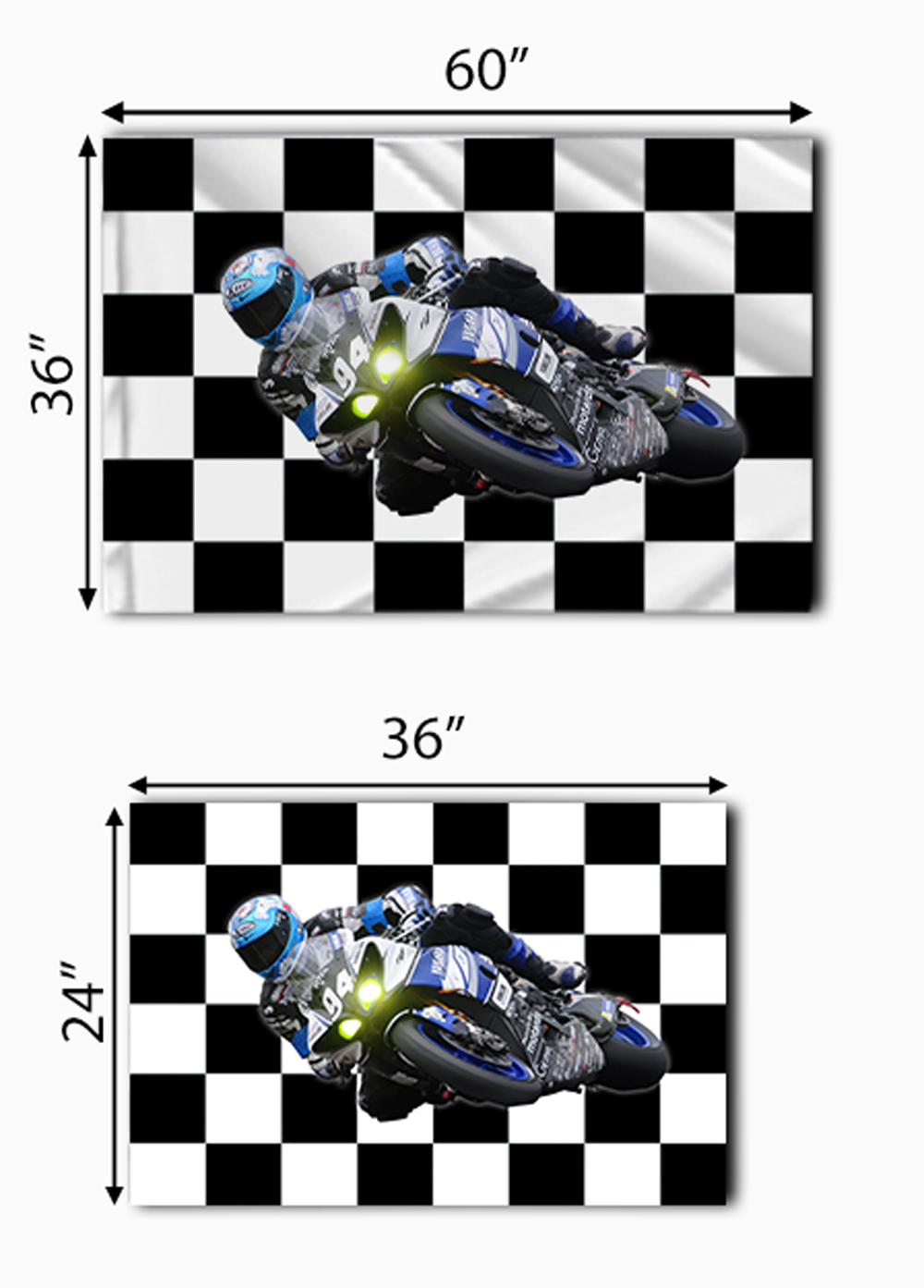 Biker Personalized Photo Checkered Flag – Kool-Kool