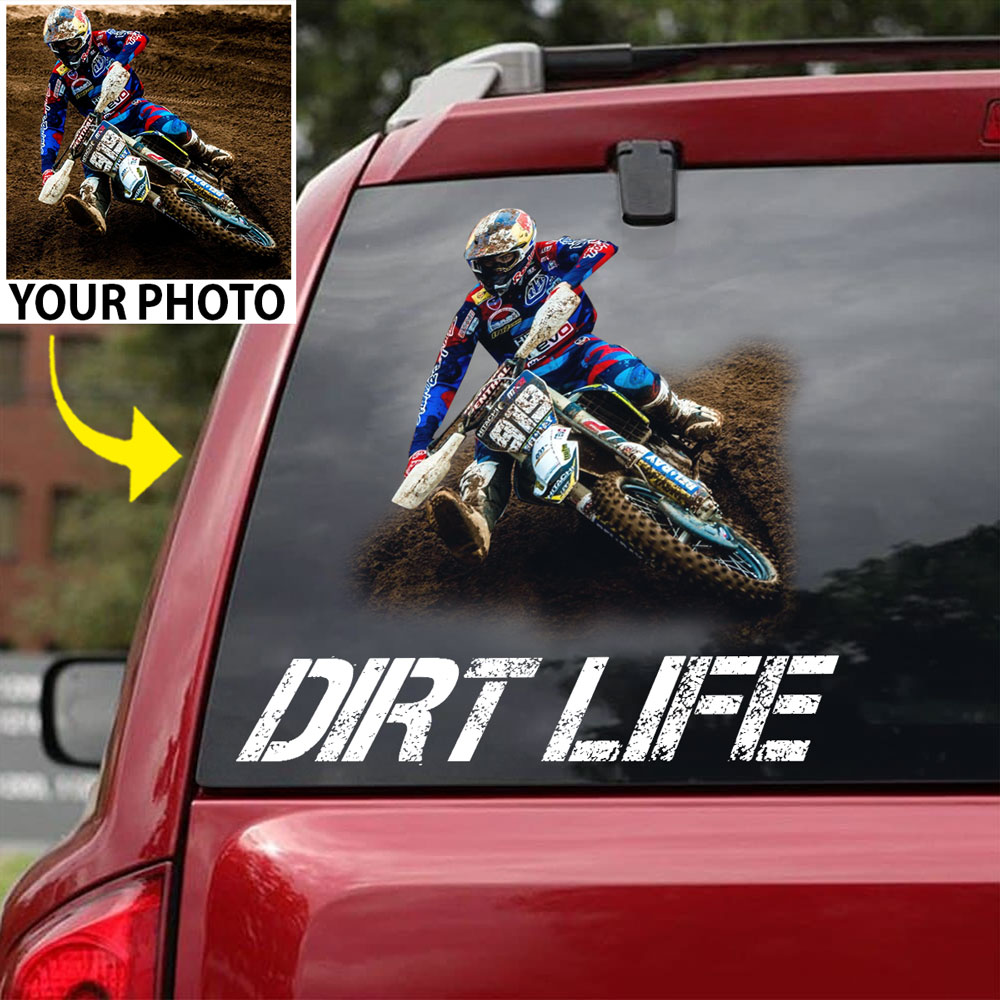 Motocross Personalized Personalized Car Sticker (DIRTLIFE) – Kool-Kool