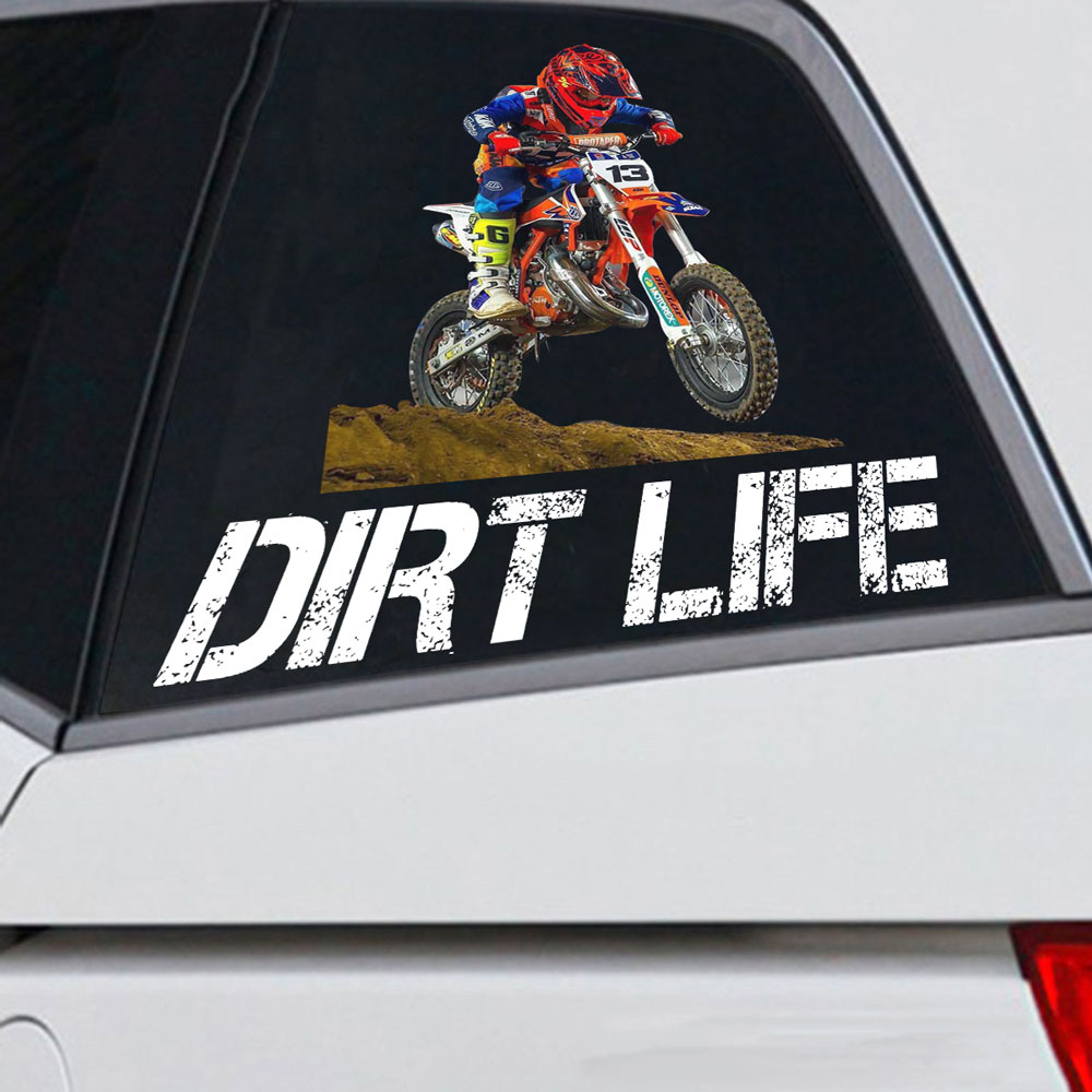 Motocross Personalized Personalized Car Sticker (DIRTLIFE) – Kool-Kool