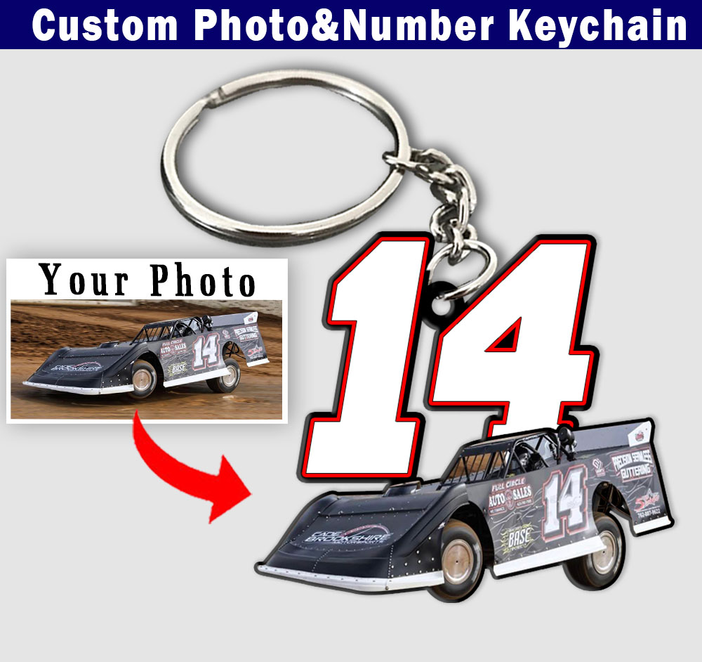 Dirt Track Racing Personalized Photo Keychain (BK311) – Kool-Kool