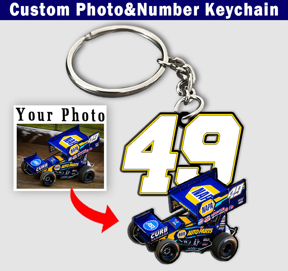 Dirt Track Racing Personalized Photo Keychain (BK311) – Kool-Kool