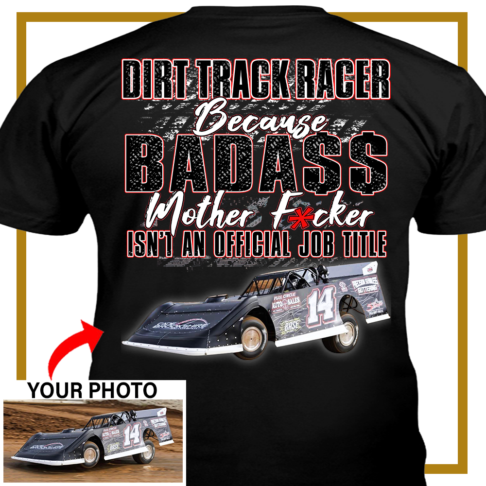 Dirt Track Racing Custom Photo T-shirt Print (BK328-Dirt Track Racer ...