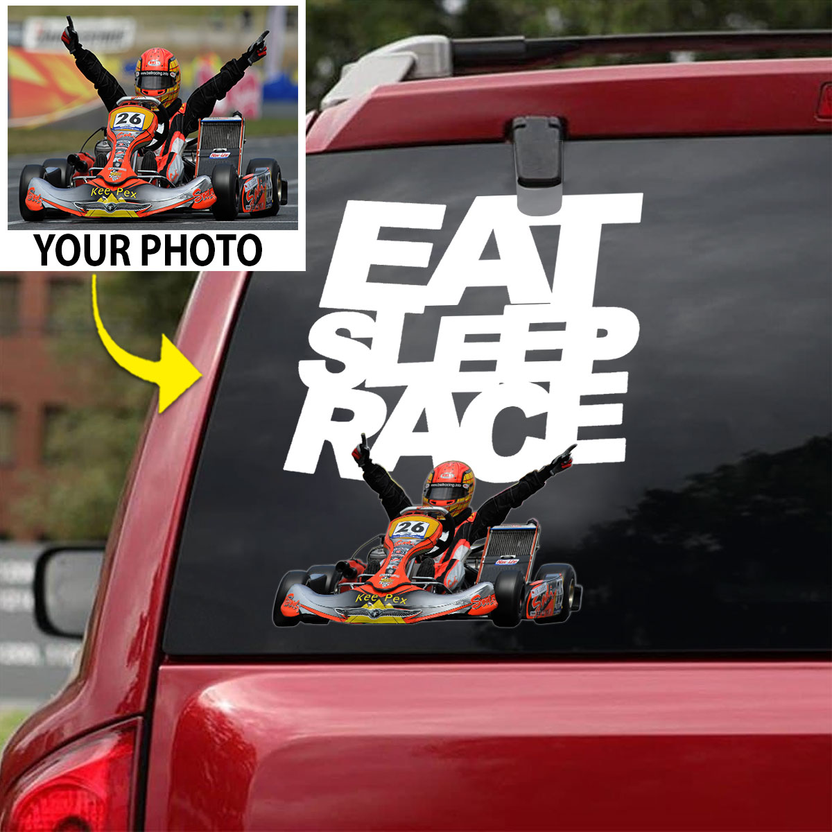 Stock Car Racing Personalized Personalized Car Sticker (BK360) – Kool-Kool