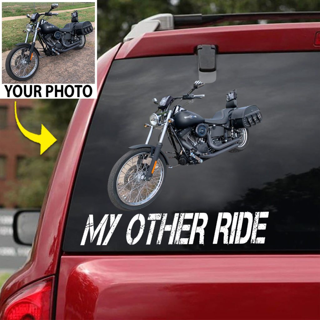 Motorcycle Personalized Car Vinyl Sticker, Biker gift for motorcyclist ...
