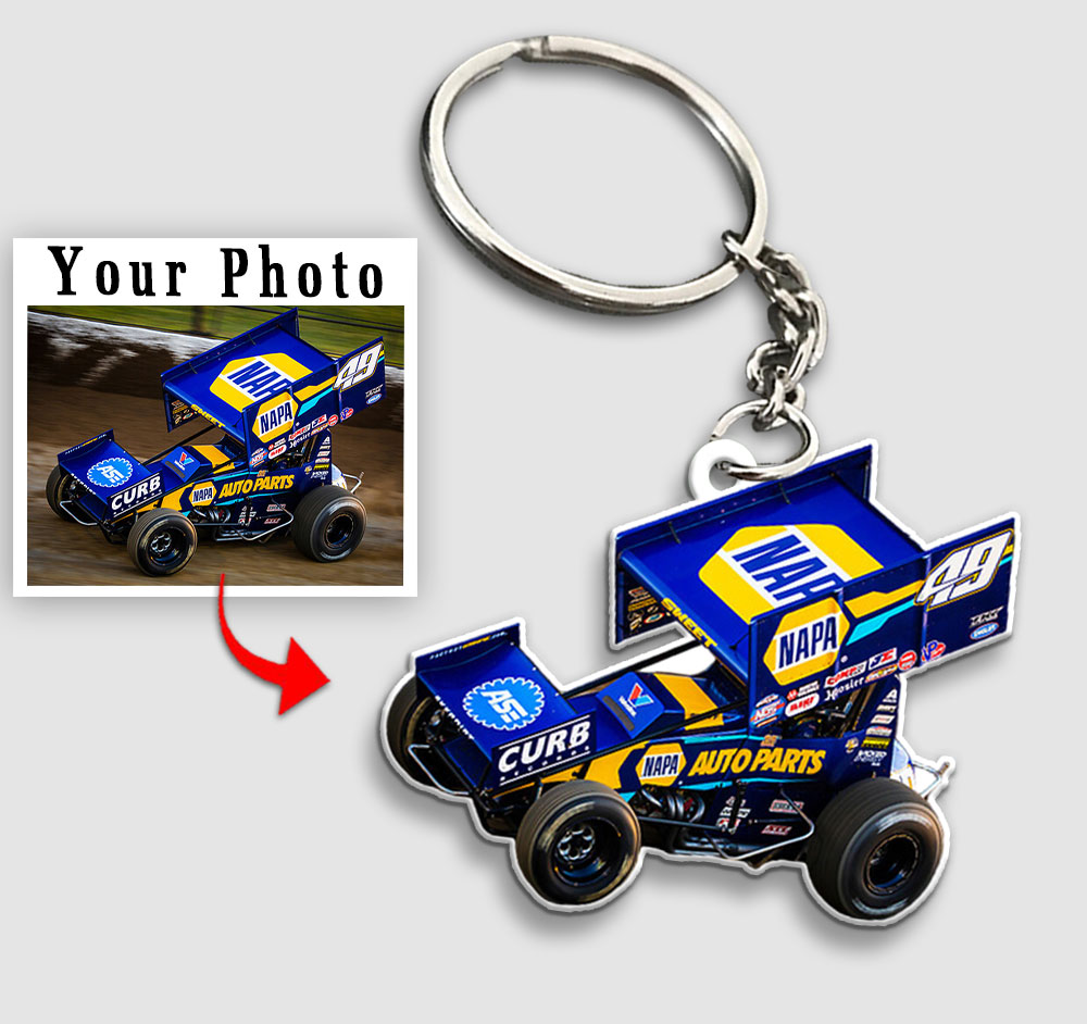 Stock Car Racing Personalized Photo Keychain – Kool-Kool