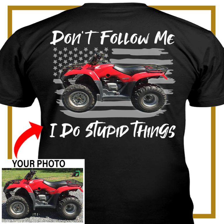 ATVs Off-Roading Custom Photo T-shirt print on the back by default ...