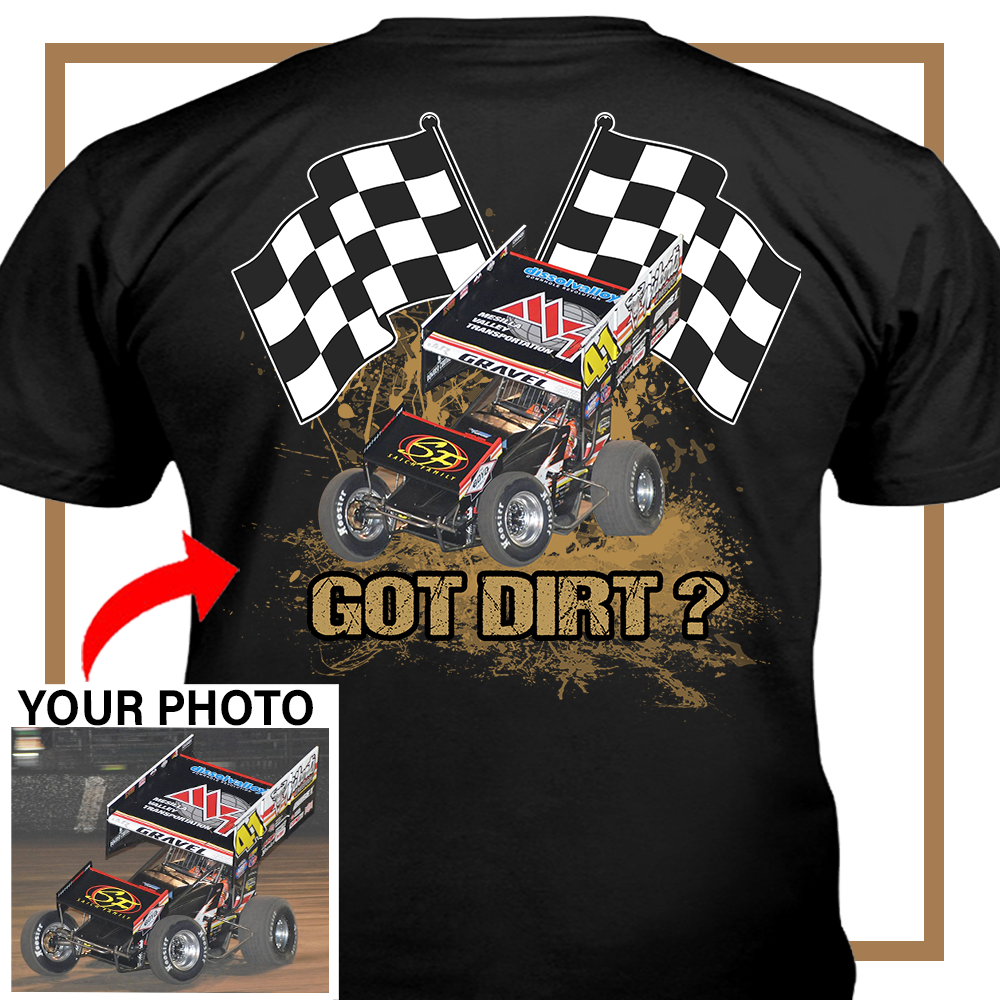 Dirt Track Racing Custom Photo T-shirt Print (DIR4V2) – Kool-Kool