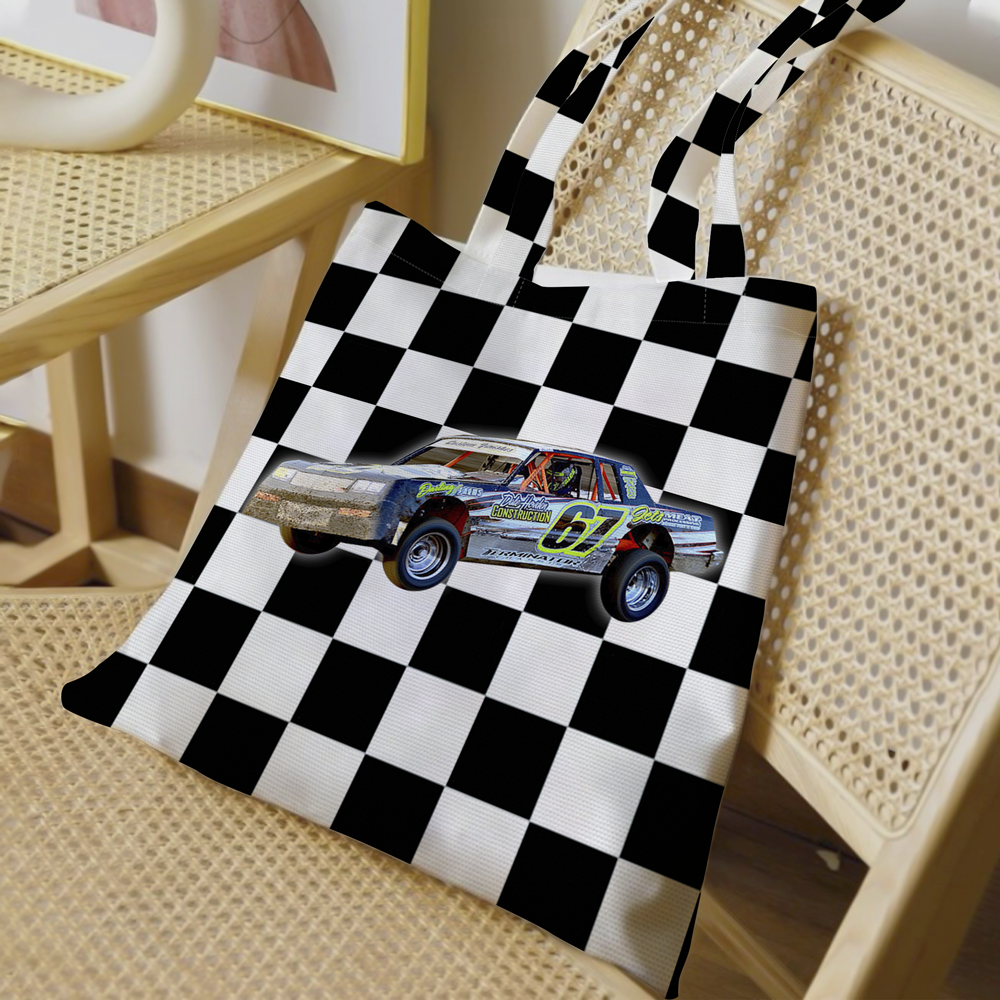 Dirt Track Racing Custom Photo Checkered Flag Tote Bag – Kool-Kool