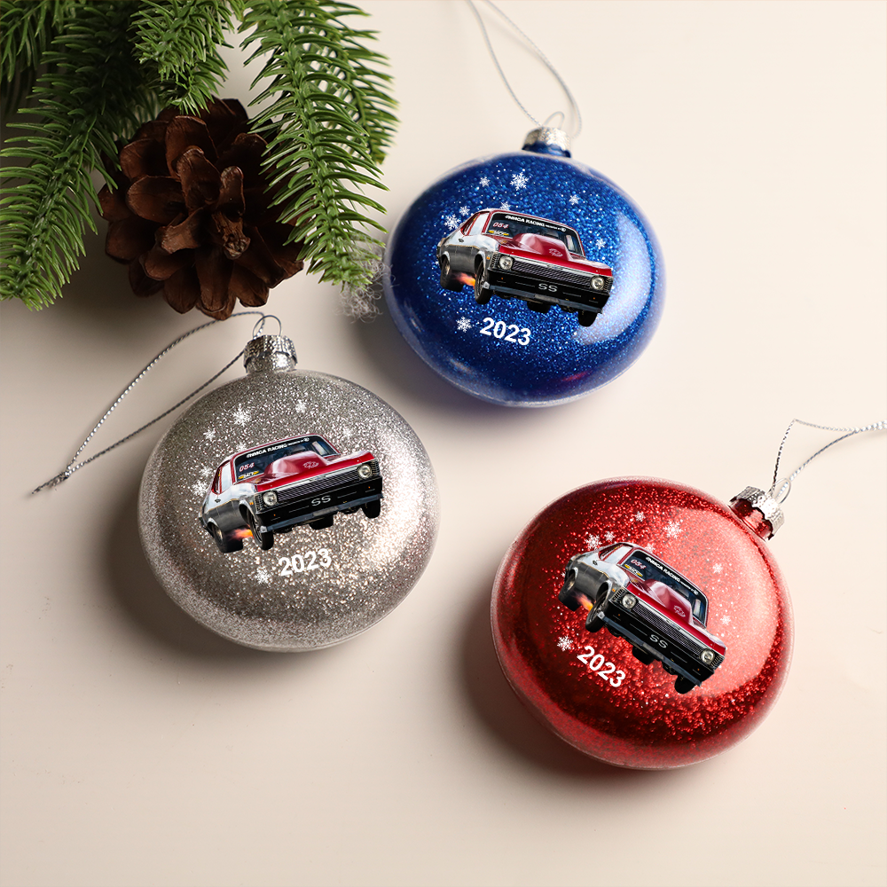 Personalized Photo Drag Racing Lovers Glitter Plastic Ornament, Drag ...