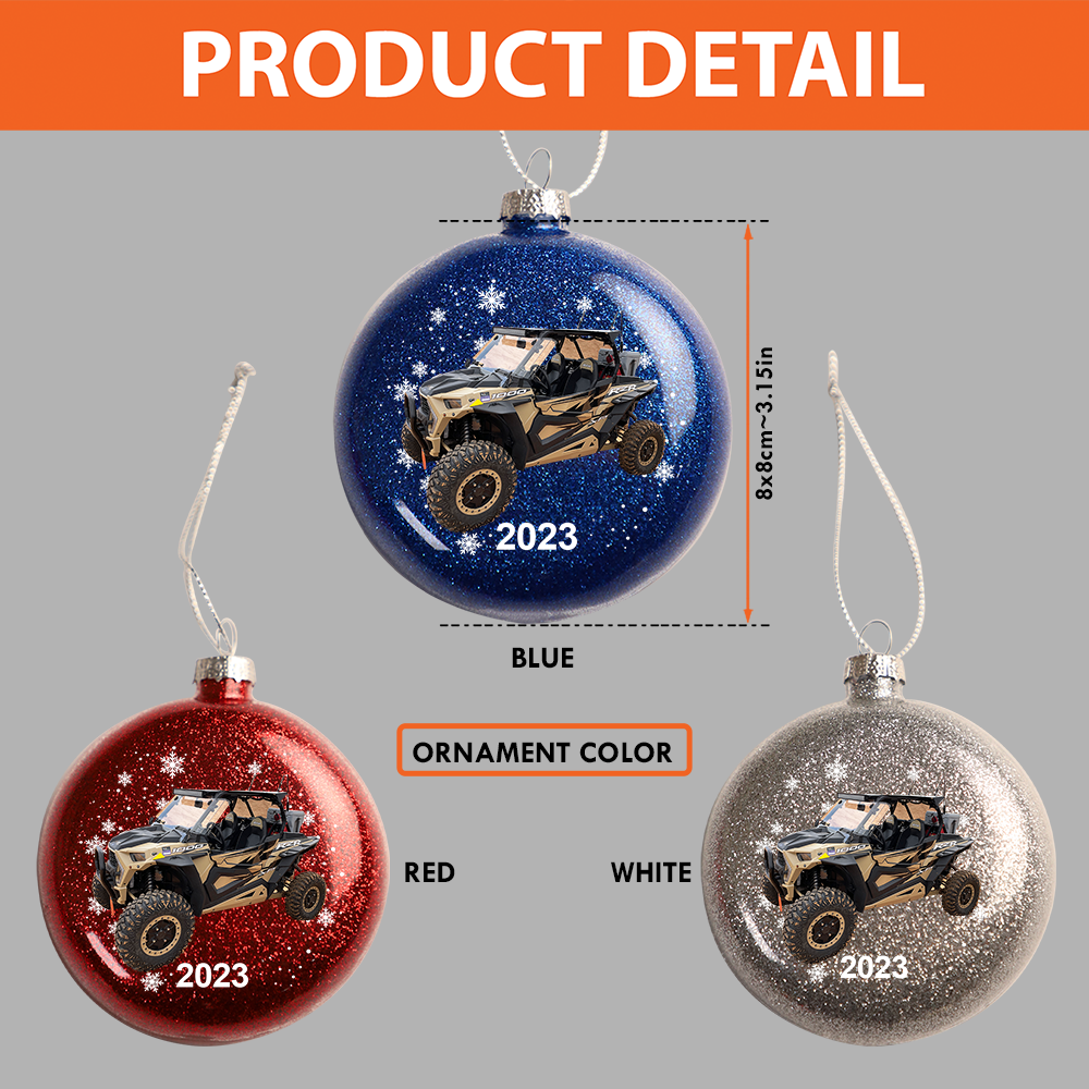 Personalized Photo Side By Side Lovers Glitter Plastic Ornament, Side ...