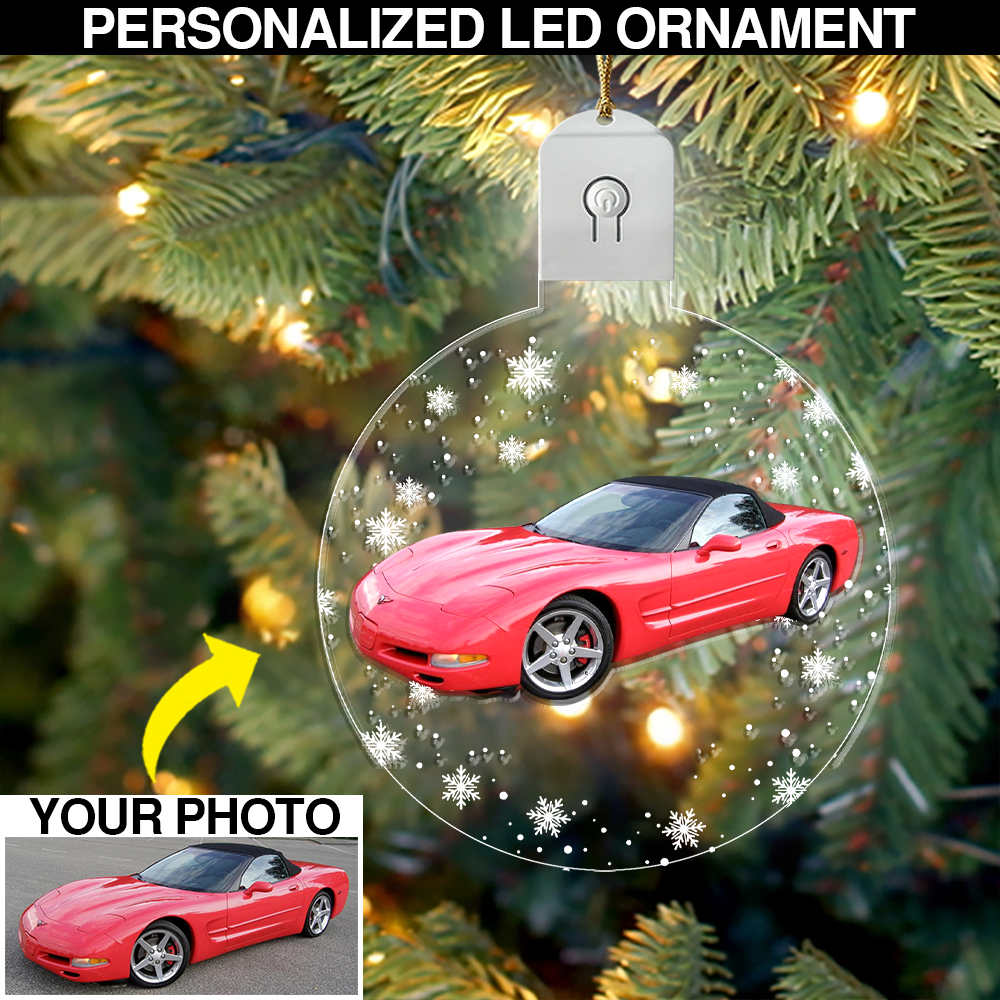 Personalized Photo Classic Car Led Ornament, classic car custom photo ...