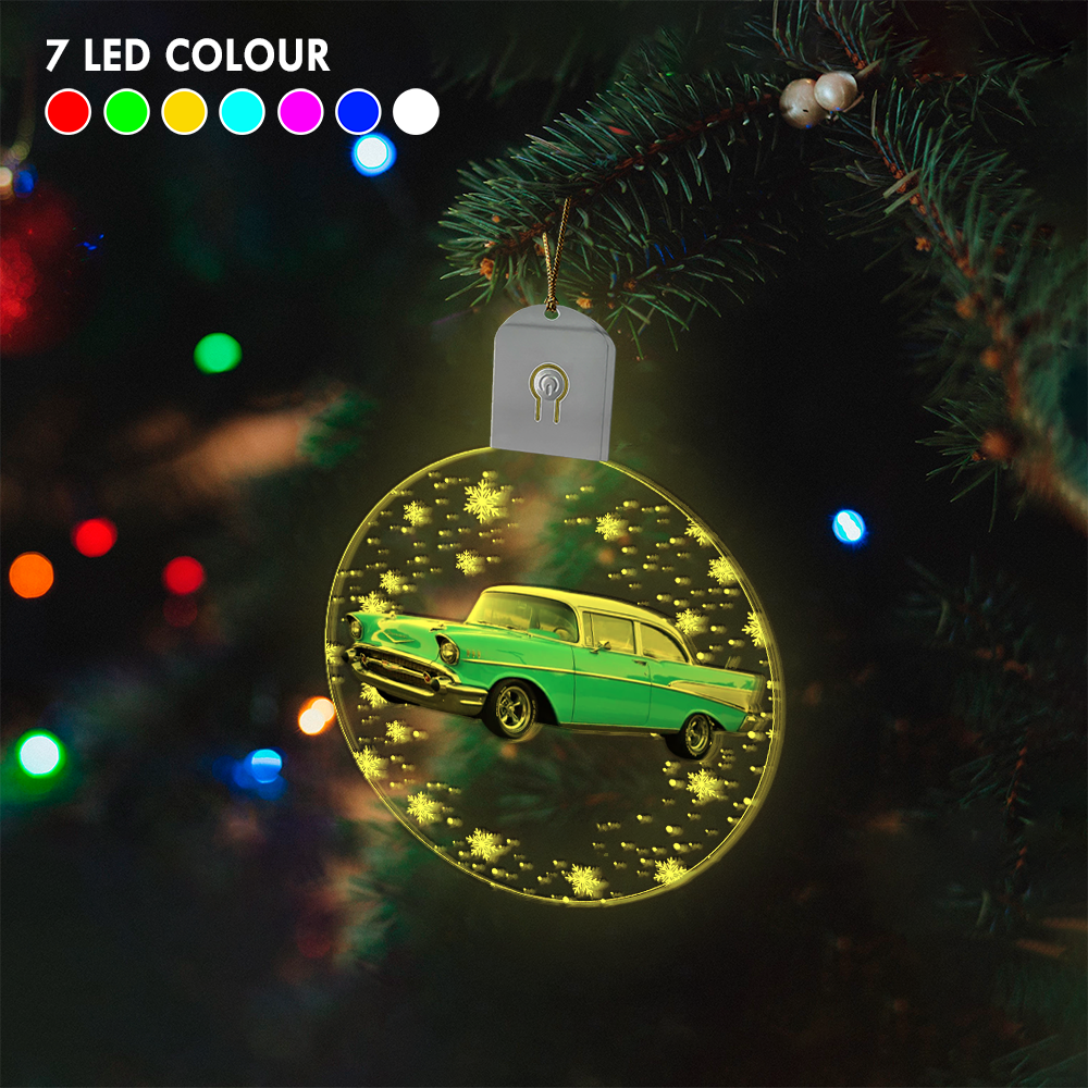 Personalized Photo Classic Car Led Ornament, classic car custom photo ...
