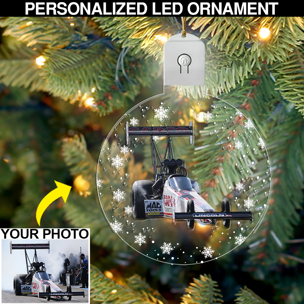 Personalized Photo Drag Racing Led Ornament, Drag Racing custom photo ...