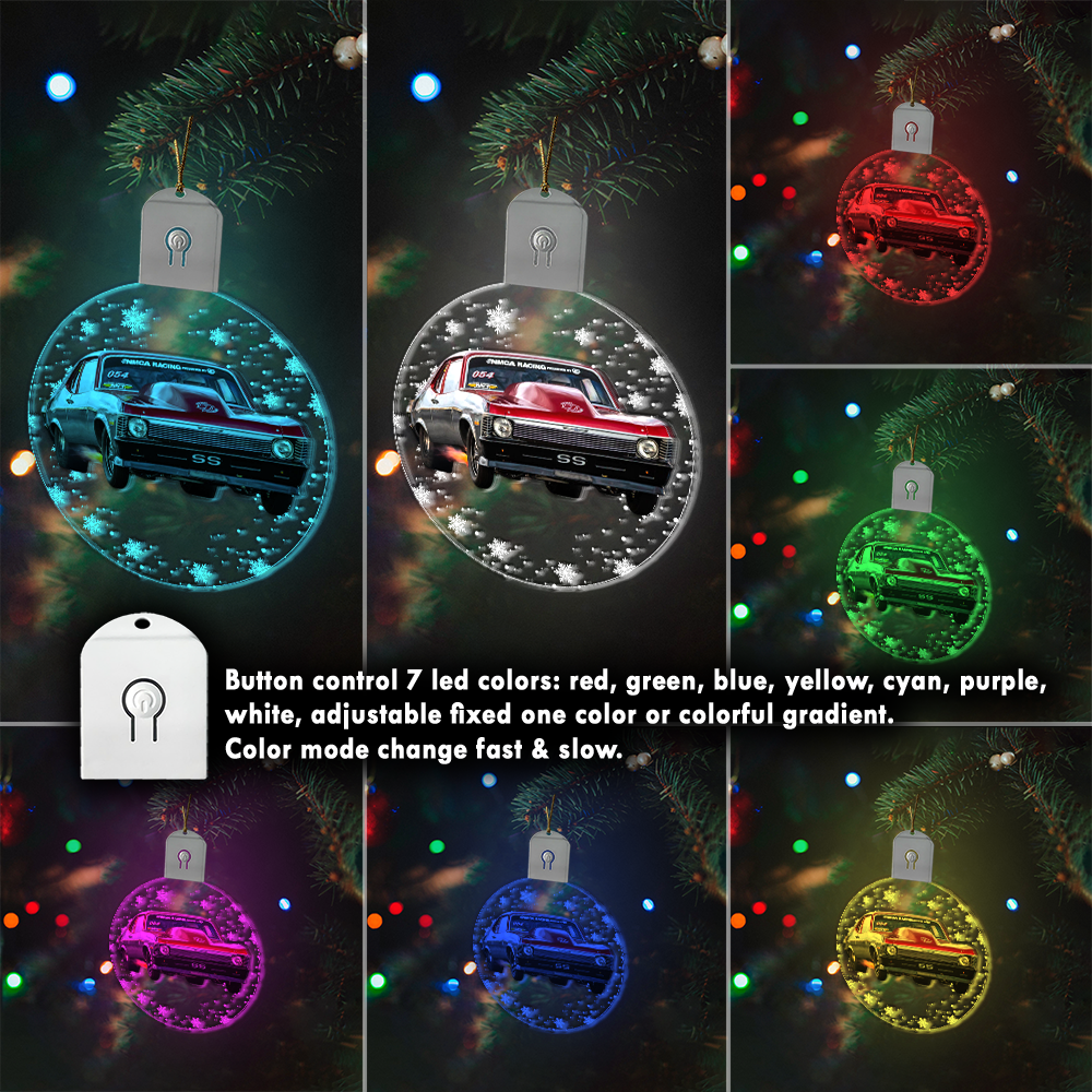 Personalized Photo Drag Racing Led Ornament, Drag Racing custom photo ...