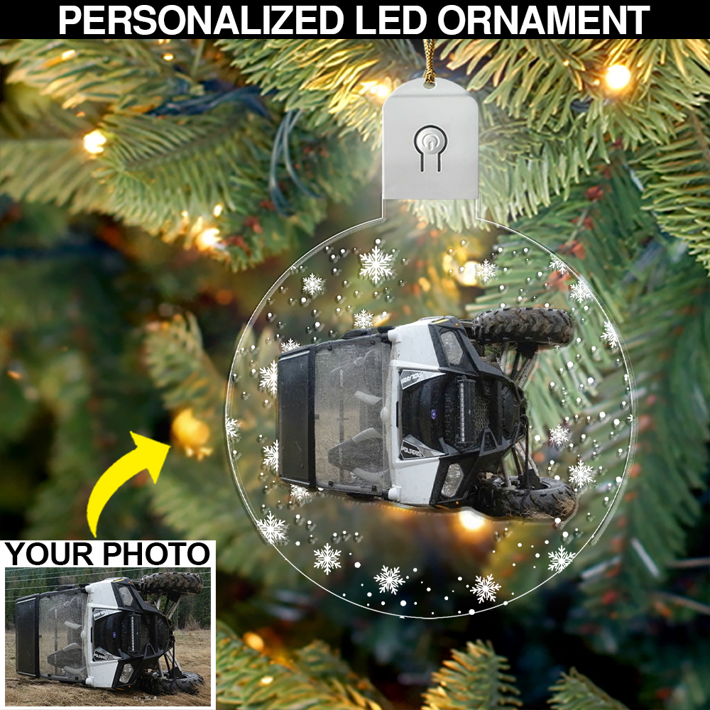 Personalized Photo Side by side off-roading Led Ornament, SxS Christmas ...