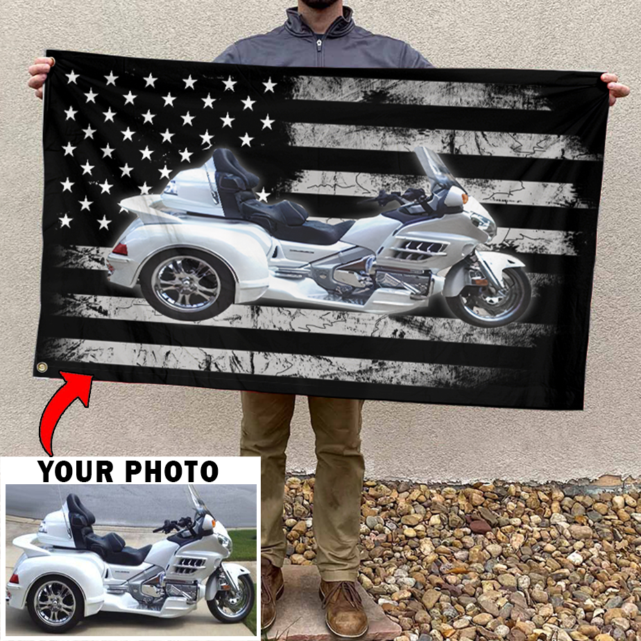 Personalized Photo Trike Motorcycle Flag, Father’s day, Xmas gifts for ...