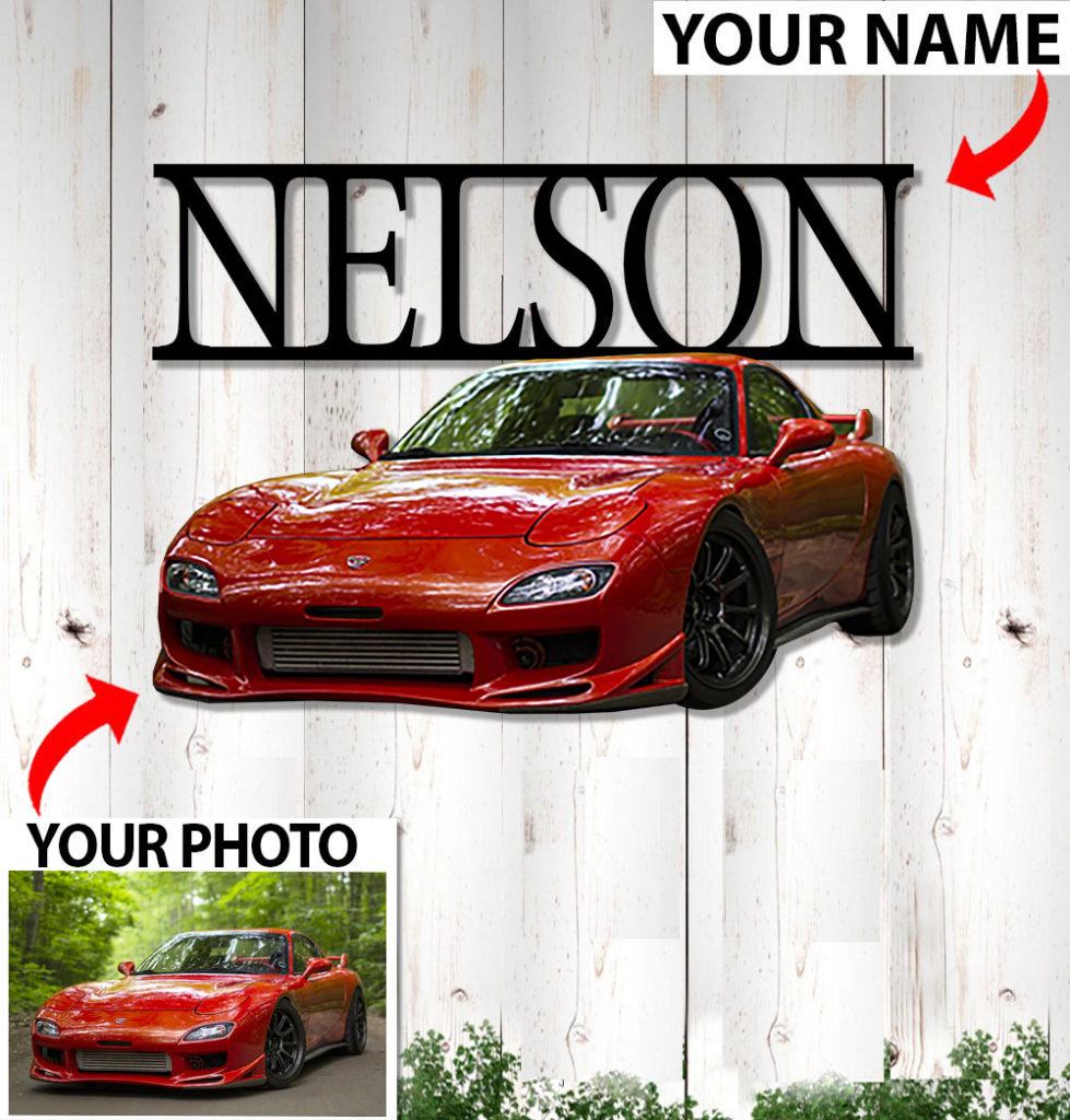 JDM Car Personalized Photo and Name cut Metal Sign, Japanese Car sign ...