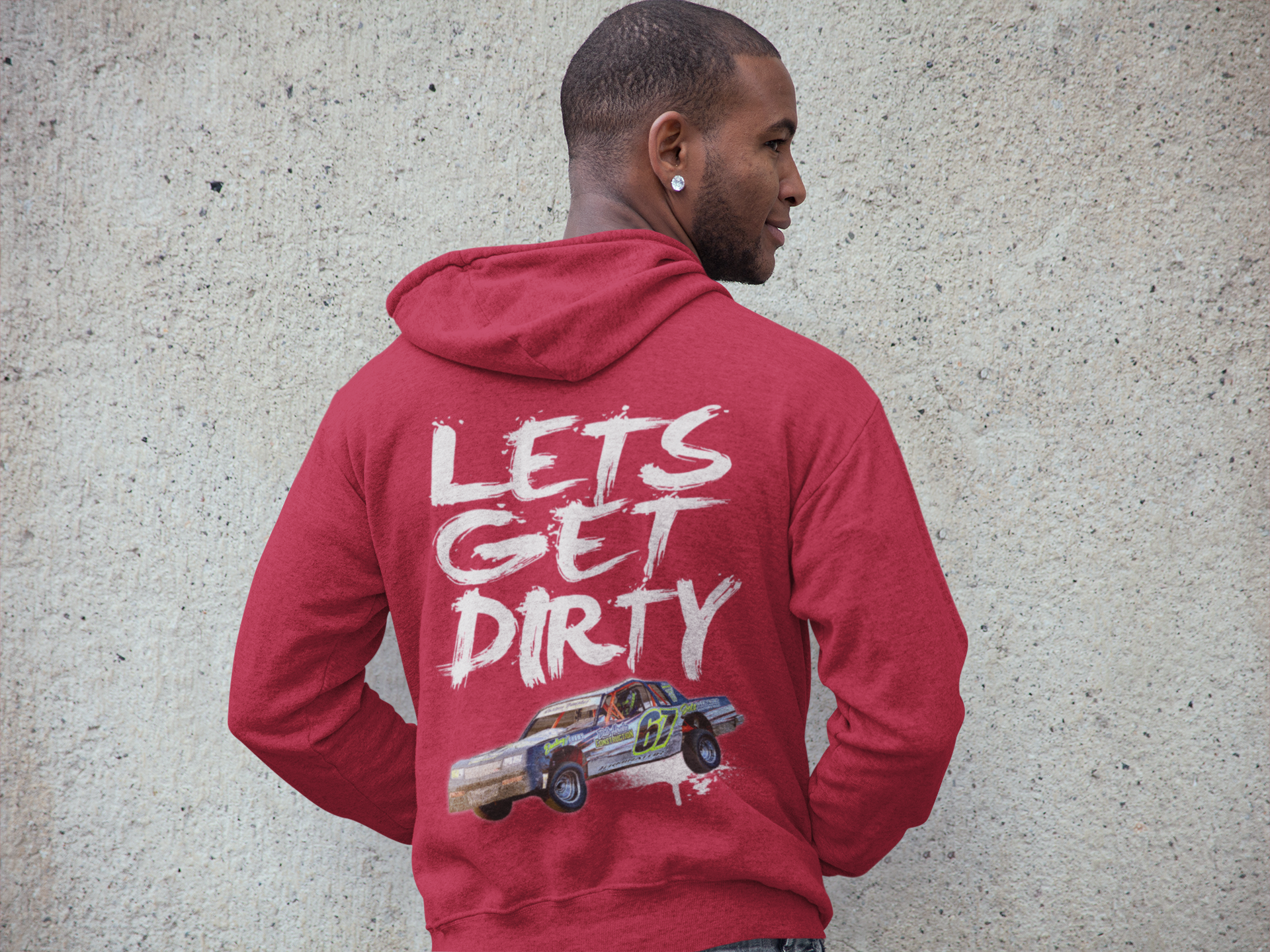 Dirt track Racing Lover Custom Photo Hooded Sweatshirt Print (RZR6 ...