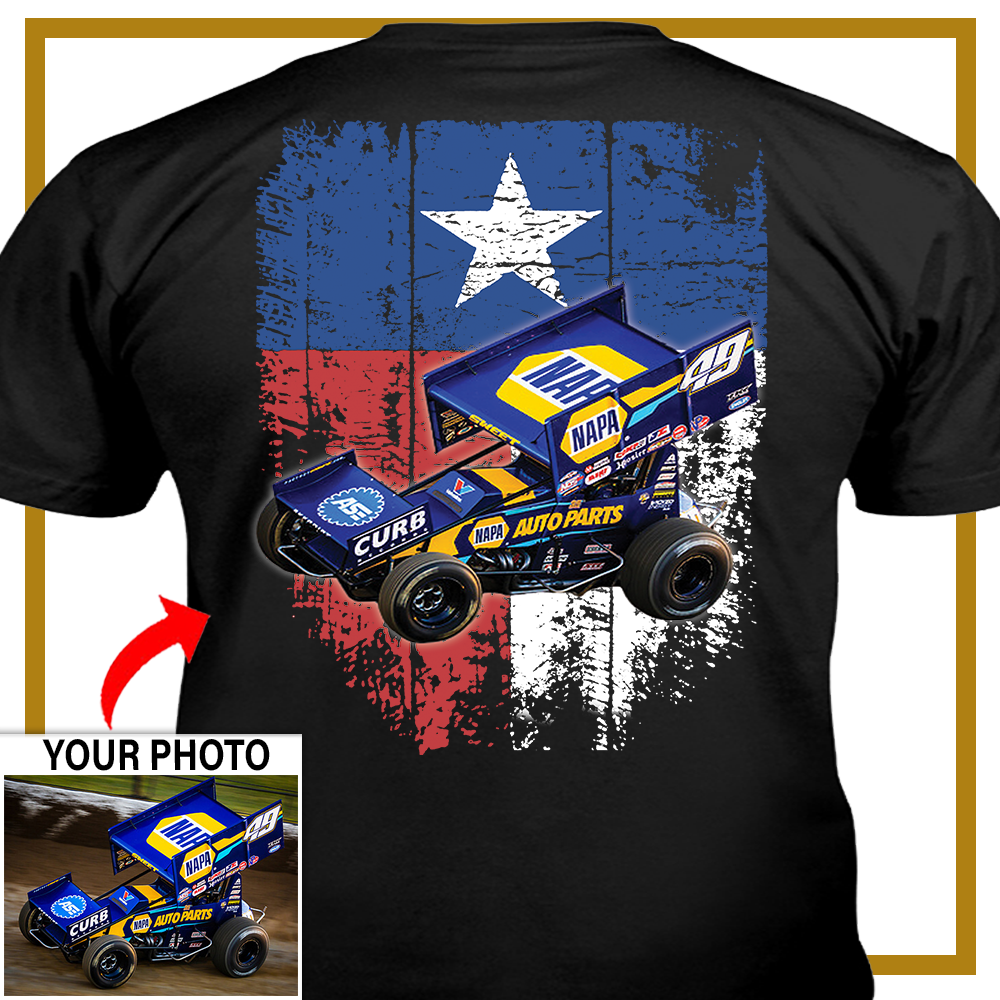 Dirt Track Racing Lover Custom Photo T-shirt Print (BK330) – Kool-Kool