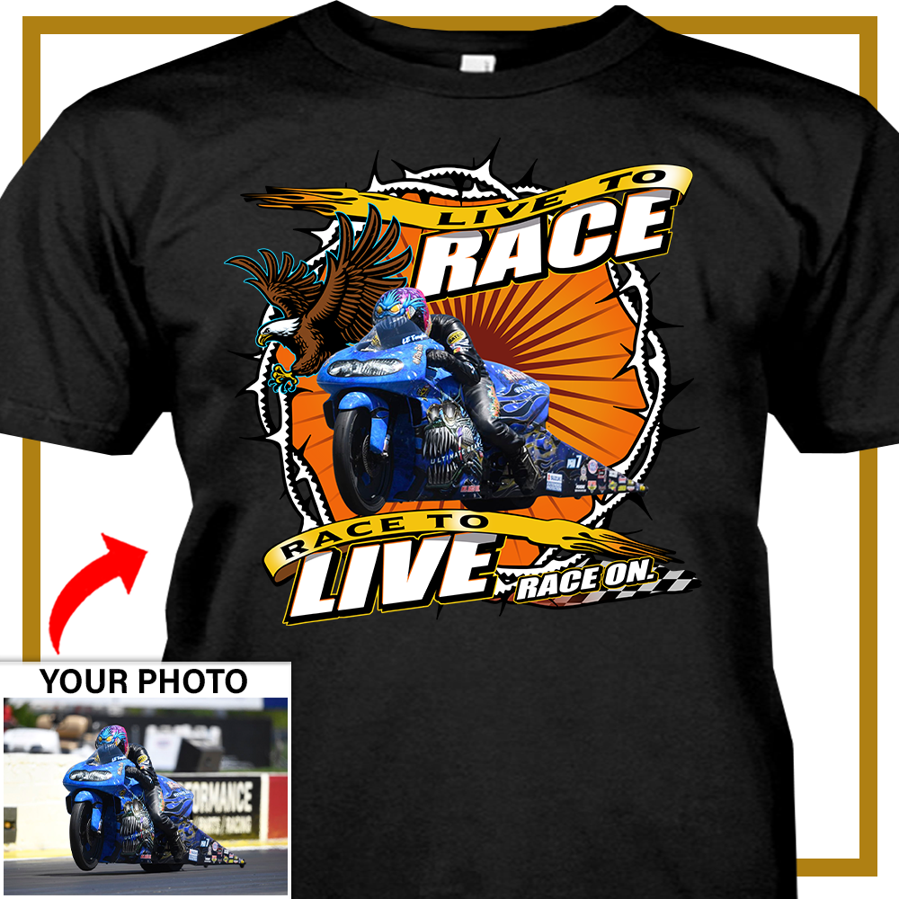 Drag Racing Lover Custom Photo T-shirt (BK411) – Kool-Kool