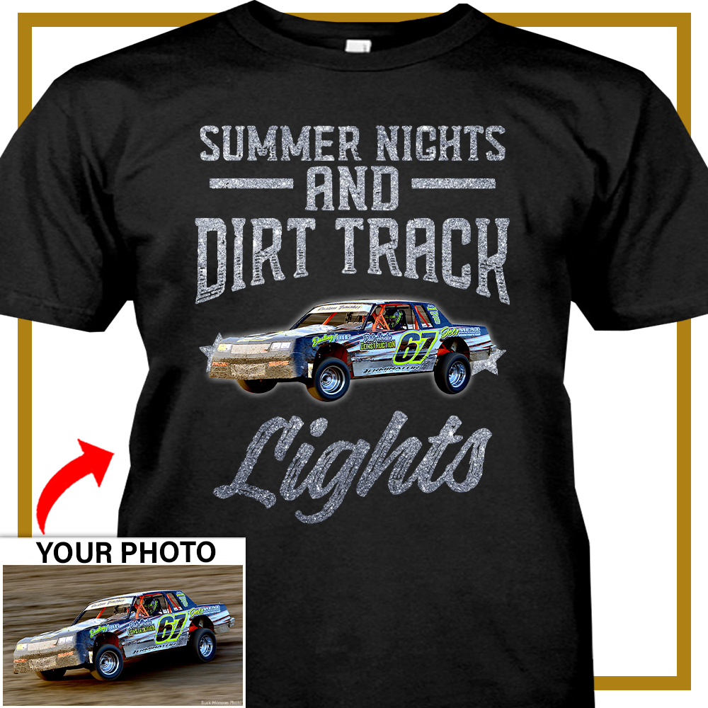 Go Kart Racing T-shirt, Dirt Track Racing Lover Custom Photo T-shirt ...