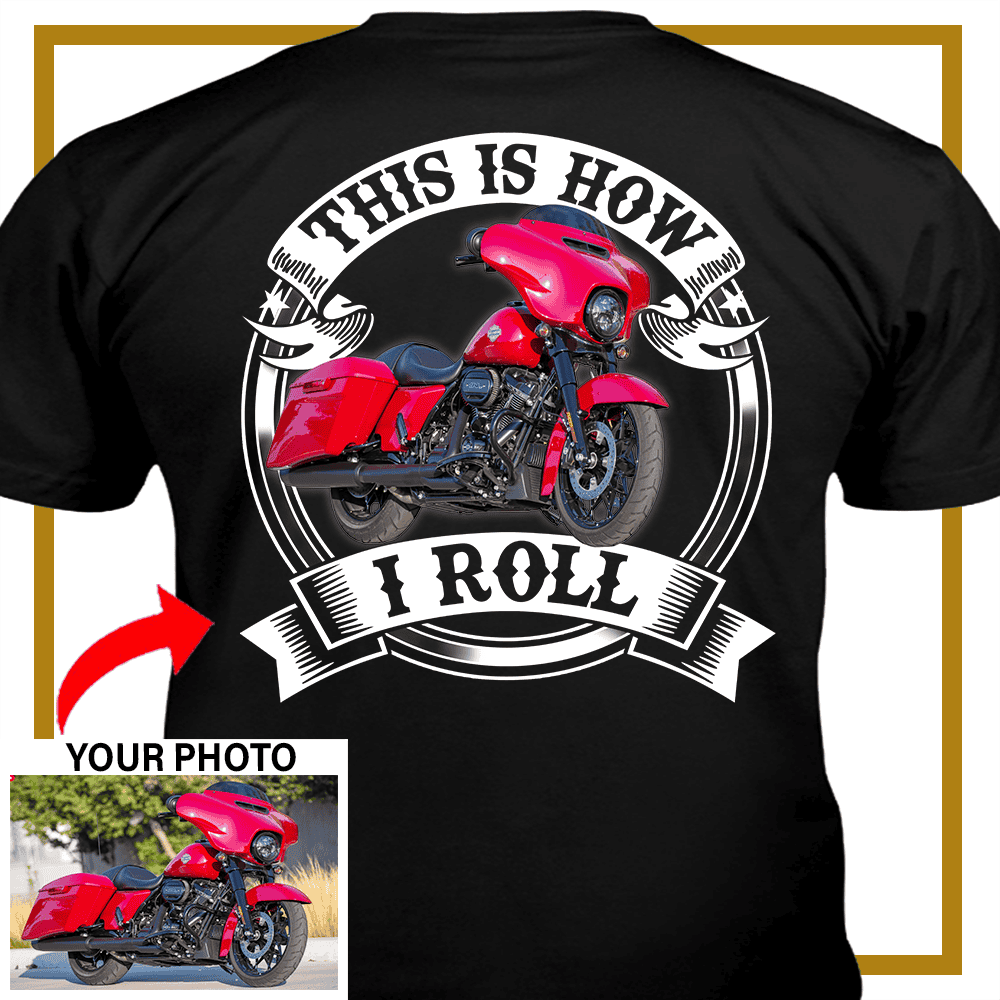 Biker Motorcycle Custom Photo T-shirt Print on the back (BK354) – Kool-Kool