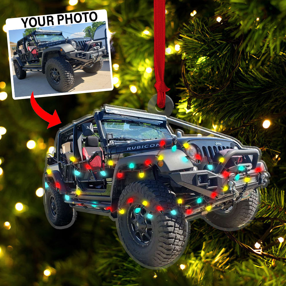 Jeep Personalized Transparent Ornament, Jeep Christmas tree decor ...