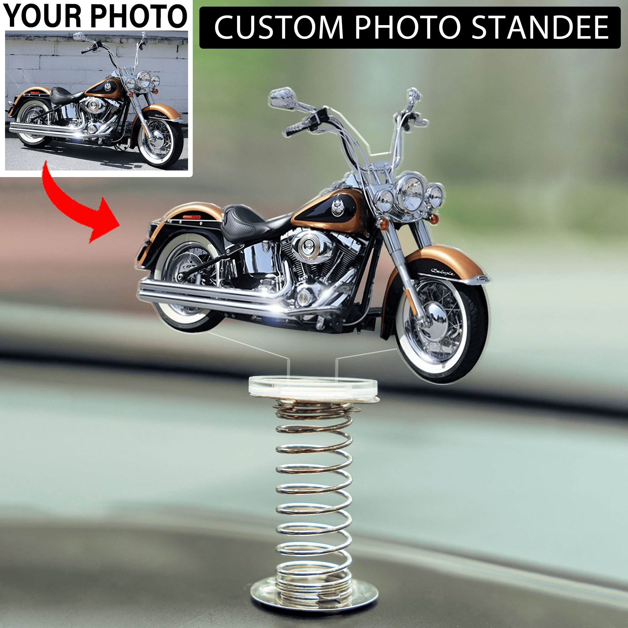 Motorcycle Personalized Spring Acrylic Standee, Motorcycle custom photo ...