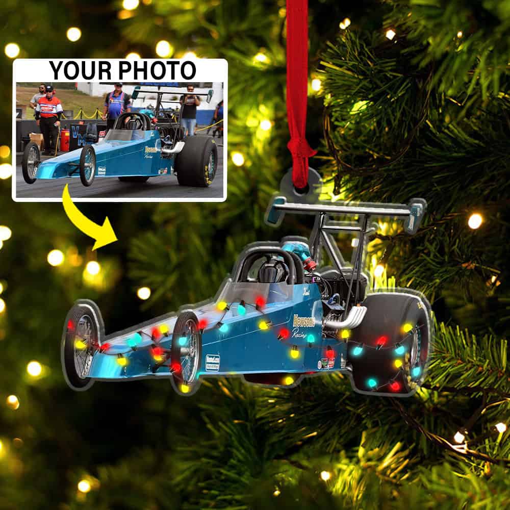 Drag Racing Personalized Transparent Ornament, Drag Racing Christmas ...