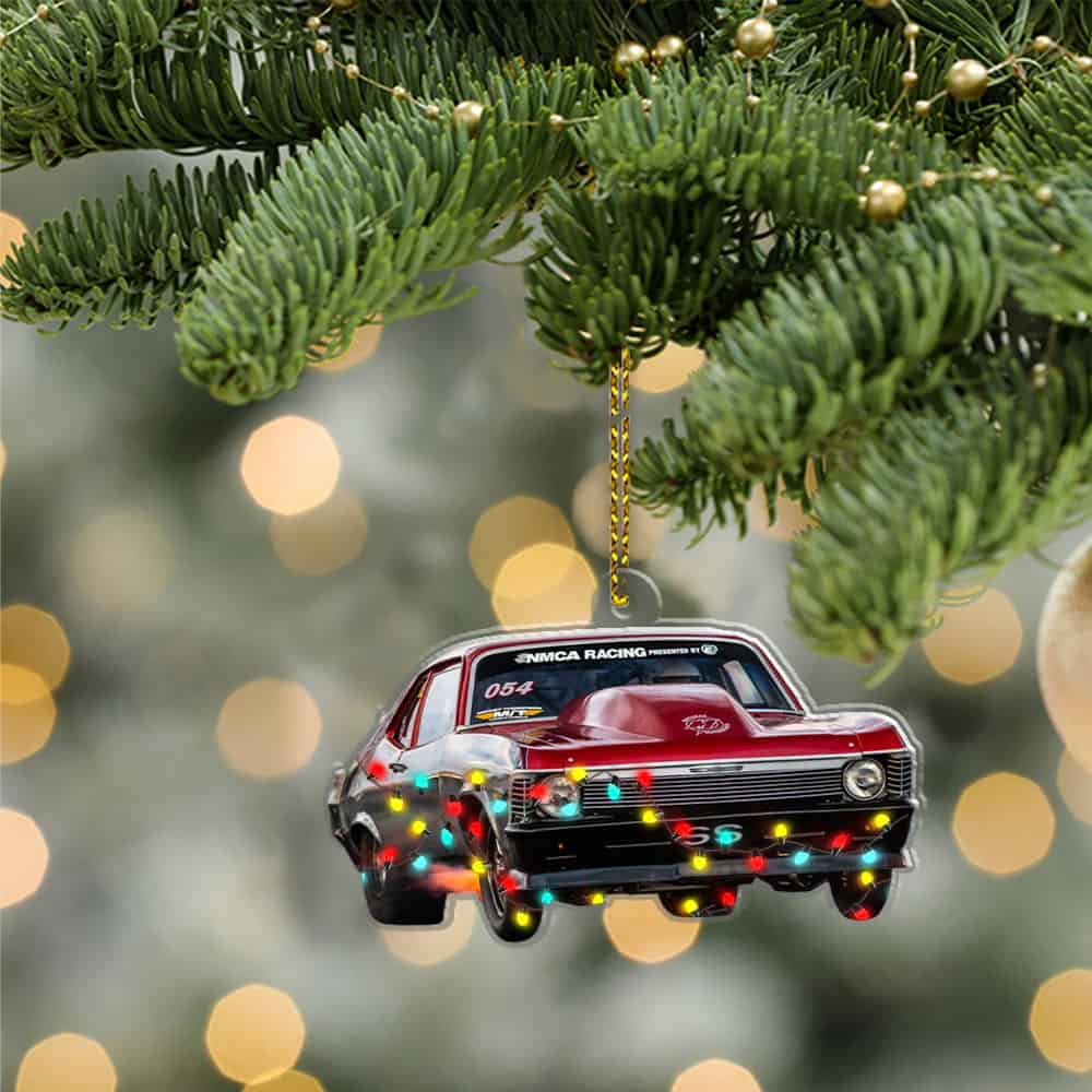 Drag Racing Personalized Transparent Ornament, Drag Racing Christmas ...