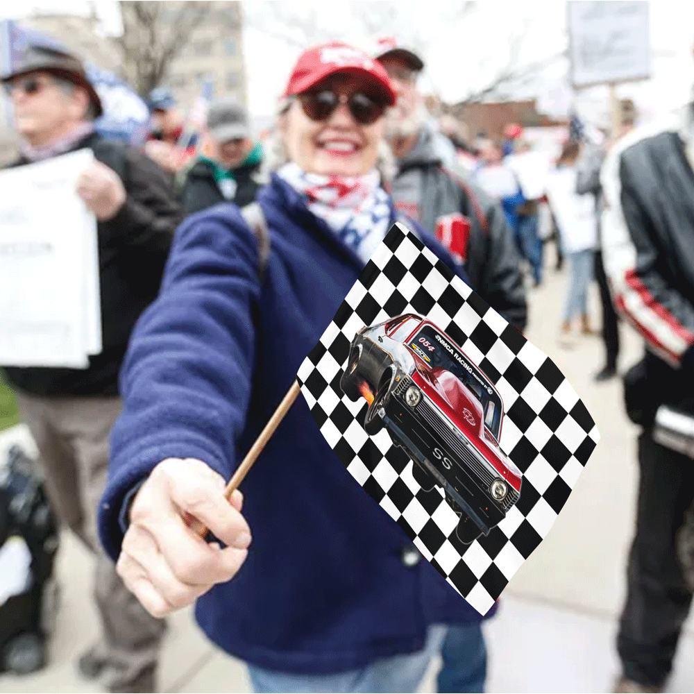 Personalized Photo Drag Racing Checkered Flag, custom photo flag – Kool ...