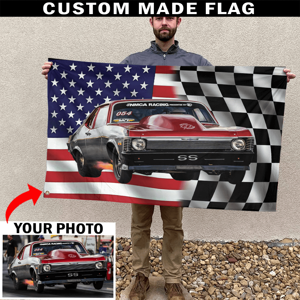 Drag Racing Custom Photo Flag, Drag racing personalized flag (BK505 ...