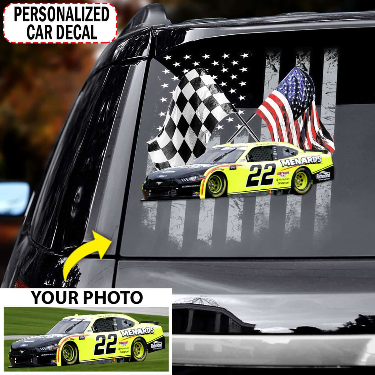 Camping truck racing Personalized Transparent Vinyl Car Decal, Camping ...