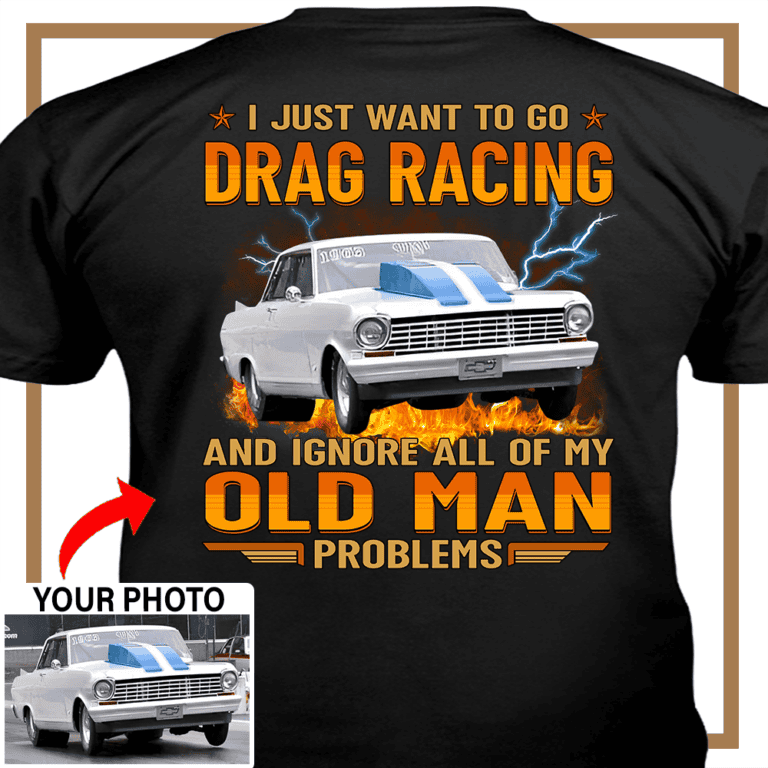 Drag Racing Custom Photo T-shirt, Drag Racing Personalized t-shirt ...