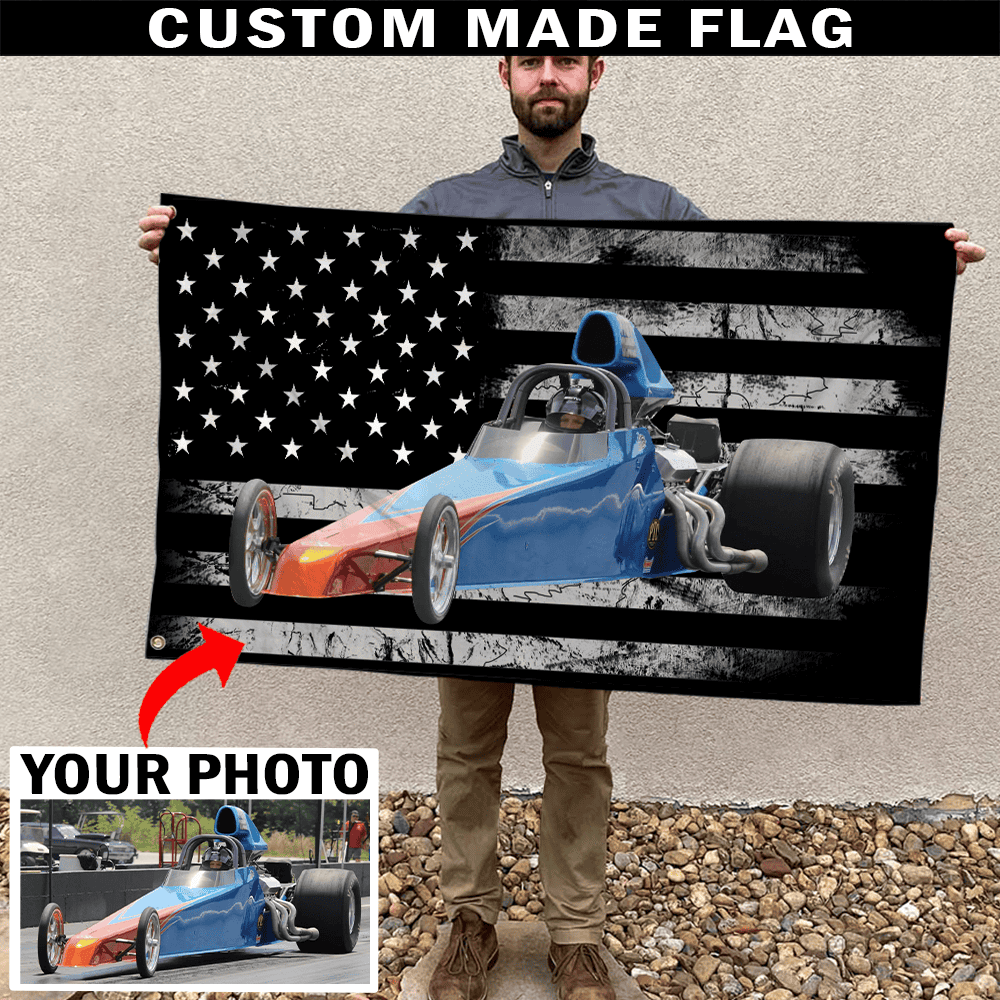Drag Racing Dragster Personalized Flag, Drag racing Dragster custom ...