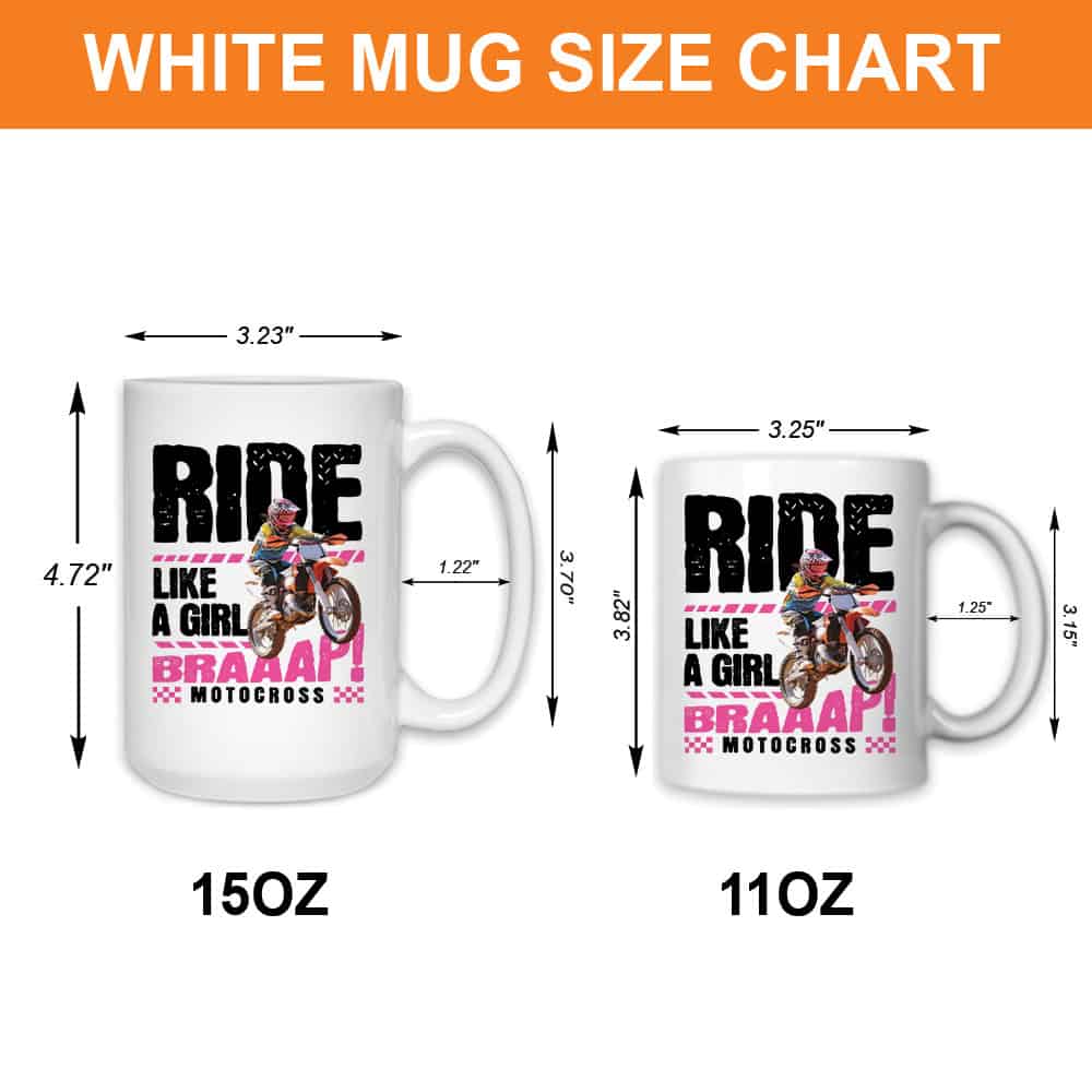 Personalized Photo Motocross Mug, custom photo dirt bike mug; ride like ...