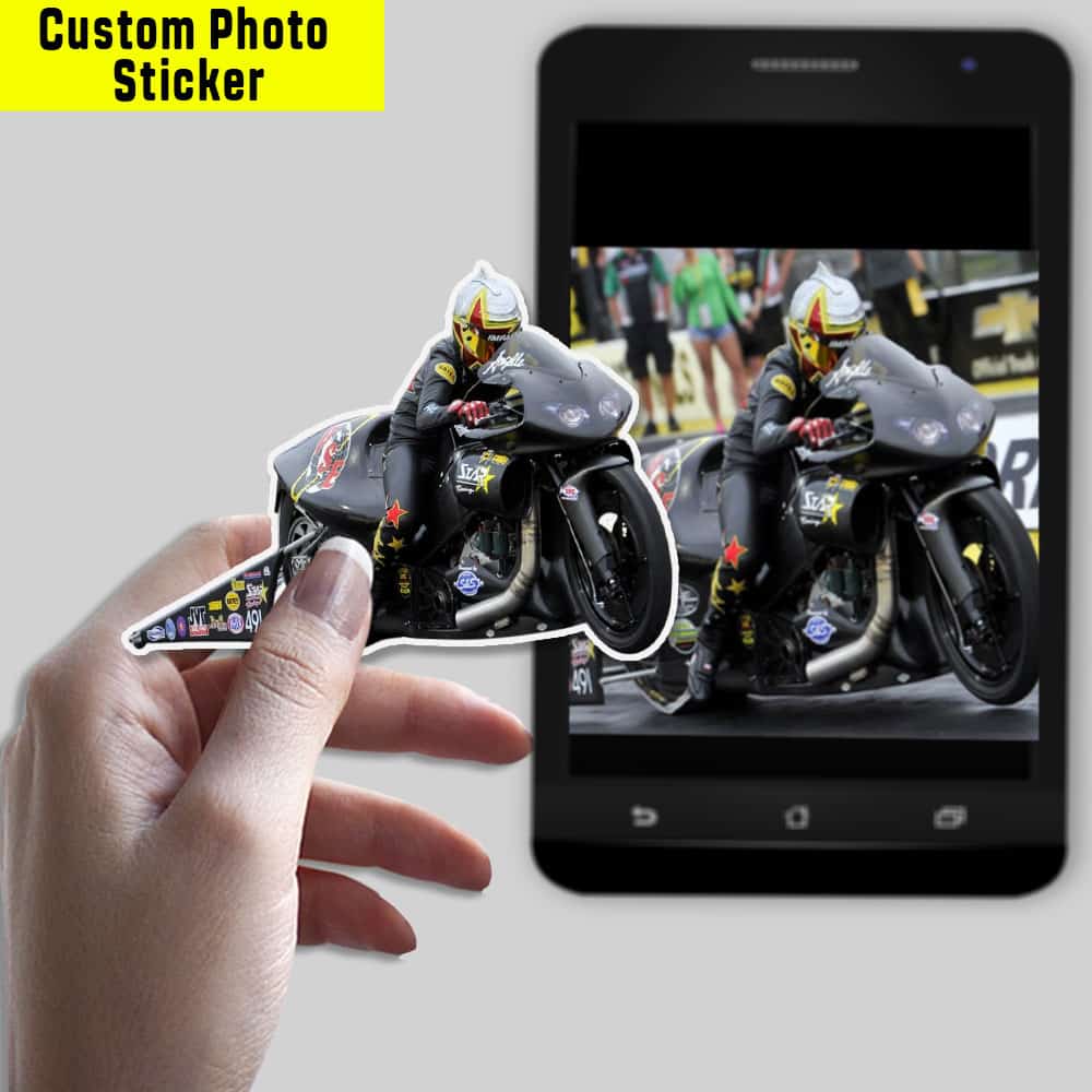 Drag racing Personalized Stickers, custom photo die-cut sticker drag ...